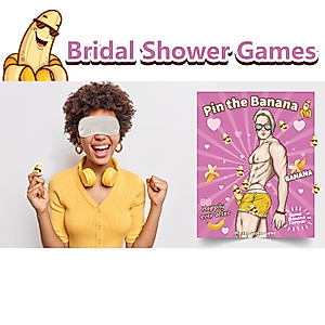 Bridal Shower Bachelorette Party Games Naughty, Pin The Sticker on The Hunk Games Bridal Shower Engagement Bachelorette Wedding Shower Funny Ice Breaker Games - 56 Guests
