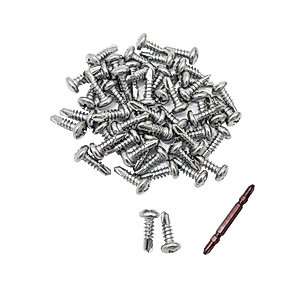 #8 x 1/2" (13mm) 410 Stainless Steel Self Tapping Screws Phillips Pan Head Self Drilling Screws 100 pcs
