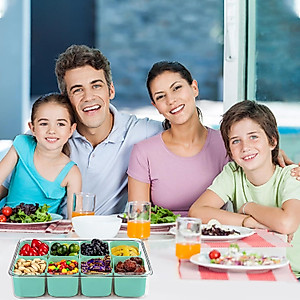 Eggssentials Snackle box & Snack Organizer, Divided Serving Tray with Lid for Travel, Tailgating, Picnic & Party – Portable Snack Box Container for Fruit, Candy, Salad, Spices, Dry Fruits & Snacks