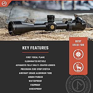 Athlon Optics Argos BTR GEN2 6-24x50 Riflescope - APLR2 FFP IR MOA, Black