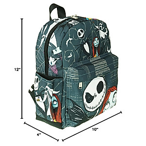 KBNL Nightmare Before Christmas 12inch Deluxe All Over Print Daypack A21333 Medium