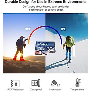 Netac 256GB Micro SD Card Up to 100MB/s TF Card UHS-1 MicroSDXC Memory Card A1, U1, C10, V30 High-Speed Expanded Storage Card for Smartphone/Camera/Bluetooth Speaker/Gaming/Movie