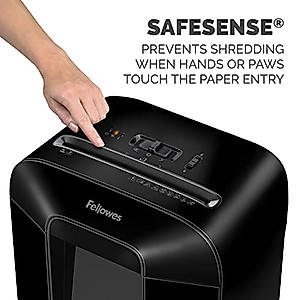 Fellowes LX85 12-Sheet, P4 Cross-Cut Home Office Paper Shredder with SafeSense