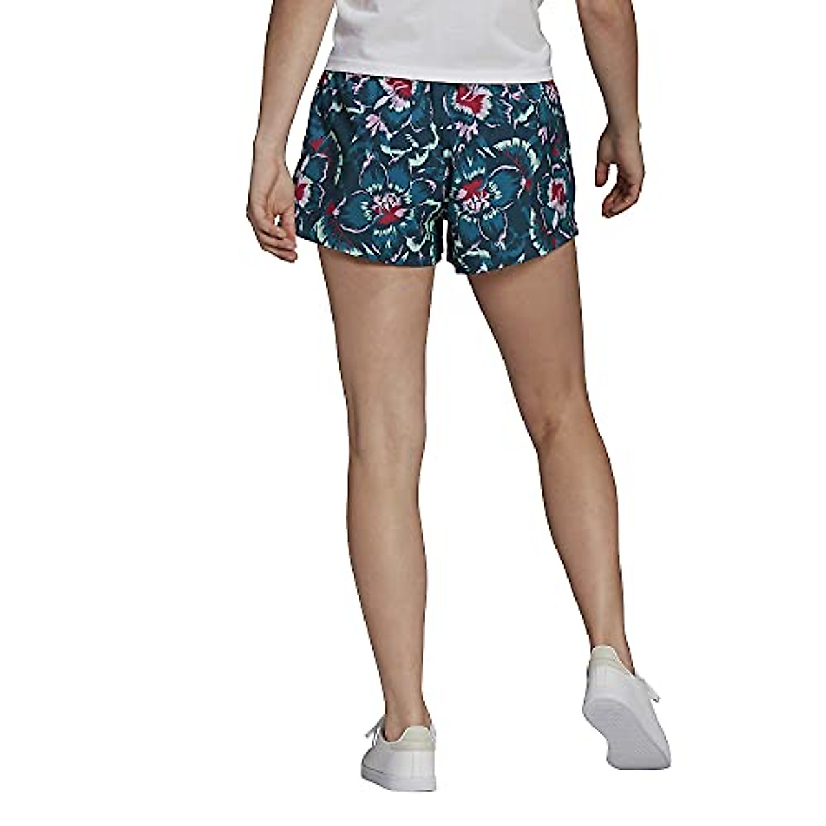 adidas,Womens,Farm Shorts,Wild Teal/White,Medium
