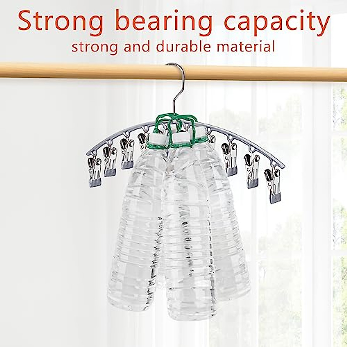 Pants Hangers Space Saving-Legging Organizer for Closet with Clips for Multiple Leggings Closet Organizers and Storage Pant Holder Hanging Metal Small Spaces Pants Organizer Clothes Hangers
