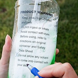 Youngever 4 Pack Empty Spray Bottles, 16 Ounce Spray Bottles for Cleaning Solutions, All - Purpose with Clear Finish, Pressurized Sprayer, Adjustable Nozzle, Printed Measurements and Checkbox