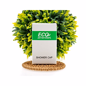 ECO Amenities Disposable Shower Caps for Home Hotel Vacation Rental Hair Salon, Individually Boxed Package Full Size Adult, Case of 100