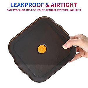 BEFOY Stainless Steel Food Storage Containers with Lids 1100ML* 3 Food Lunch Box Containers Leak-proof Light Easy Set with Air Vent Snack Boxes for People, Kitchen Storage…