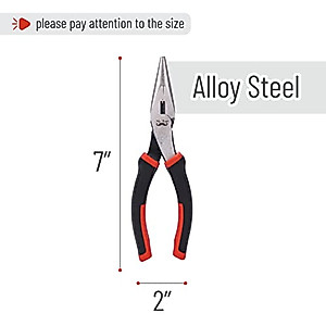 Mr. Pen- Needle Nose Pliers, 6 Inch, Long Nose Pliers, Needle Nose Pliers Tool, Pliers Needle Nose, Long Nose Pliers with Cutter, Wire Wrapping, Crafts, Jewelry Making Supplies