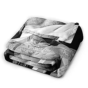 Wjikan Chris Singer Brown Super Soft Micro Fleece Blanket Home Decoration Warm Flannel Blanket 60inchx50inch, Black