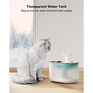 PETLIBRO Upgraded Cat Water Fountain Stainless Steel, Ultra Quiet, 71fl oz/2.1L Automatic Pet Water Fountain, Two Flow Modes, BPA-Free Capsule Metal Healthy Dog Water Dispenser with 4 Large Filters