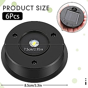 Solar Light Replacement Part 2 Pack /4 Pack Solar Panel Lantern Lid Lights, Lantern Light Replacement, Outdoor Solar Replacement Parts for Outdoor Hanging Solar Lanterns Garden Patio Decor(6pcs)