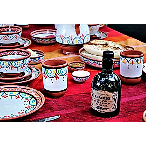 Cactus Canyon Ceramics VERY SMALL Spanish Terracotta 5-Piece VERY SMALL Mini-Bowl (Pinch Bowls) Set, White