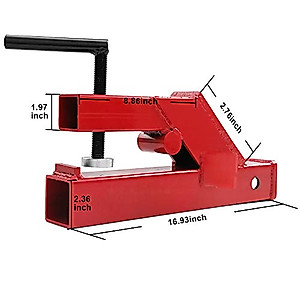 ENIXWILL Clamp On Bucket Tractor Hitch 2" Receiver Fit for Deere Bobcat Loader Front Bucket Clamp