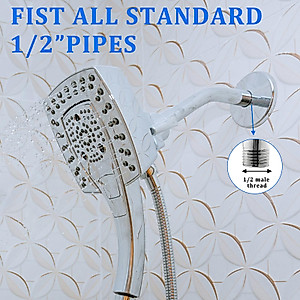 OPERMAXER 4 Inch Shower Arm Flange Oversized Plumbing Cover Plates, Universal Extra Large Replacement Escutcheon Cover Plate for Covering Gaps, Holes, Fits All Standard 1/2" Pipes, Chrome(1 PACK)