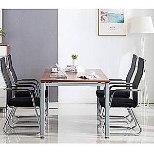 Student Bedroom Desk Chairs, Mid Back Mesh Meeting Chair with Armrests, Executive Computer Desk Chair, 47 * 55 * 60CM(Color:#4)