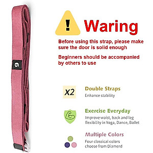 Yoga Stretching Strap, Leg stretcher Backbend Assist Trainer Enhance Body Flexibility Stretch Strap with Aerial Yoga Swing Great for Ballet Yoga Cheerleading Normal Exercise Stretching (Pink)