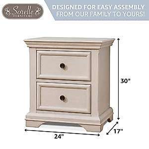 Sorelle Furniture Portofino Baby Dresser – Brushed Ivory Dresser for Nursery, Kids Bedroom Furniture, Dresser Drawers, Nightstand for Child’s Room with Drawers, Nursery Furniture-Brushed Ivory
