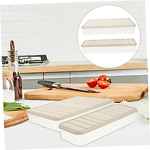 KICHOUSE 2Pcs Transparent Plastic Food Storage Containers for Refrigerator Organization Versatile Fridge Boxes Kitchen Food Storage Bins Refrigerator Organizer