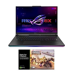 EXCaliberPC 2023 ASUS ROG Strix Scar 18 G834JY-XS97 (i9-13980HX, 64GB RAM, 8TB WD NVMe SSD, RTX 4090 16GB, 18" QHD+ 240Hz 3ms, Windows 11 Pro) Gaming Notebook