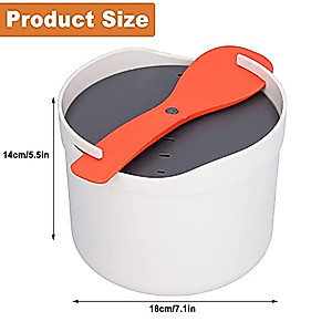 Microwave Rice Cooker Set, 2L Large Capacity Microwave Rice Cooker Steamer, Multifunctional Microwave Cookware, Microwave Rice Maker for Home Kitchen Cooking
