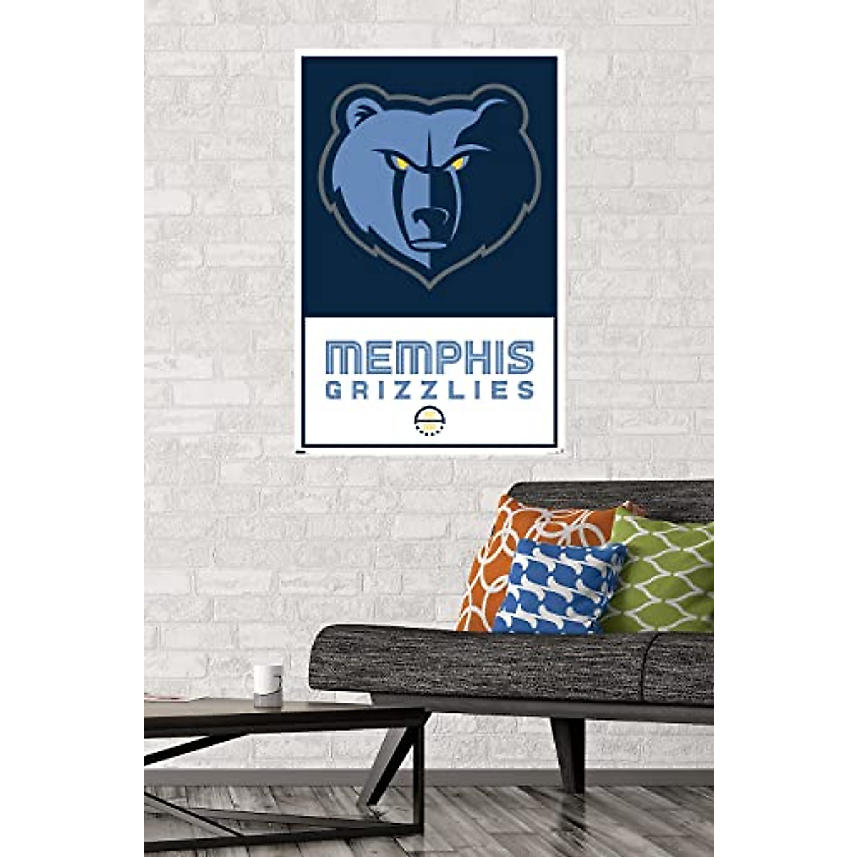 Trends International NBA Memphis Grizzlies - Logo 21 Wall Poster, 22.375" x 34", Unframed Version