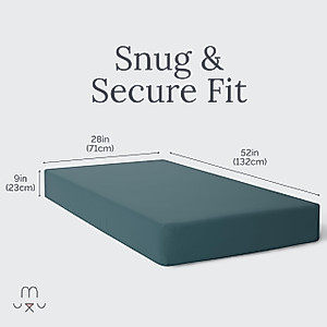 Natemia Fitted Crib Sheet - 100% Organic Cotton - 28 X 52 for Standard Crib and Toddler Mattresses - Silky Soft and Hypoallergenic