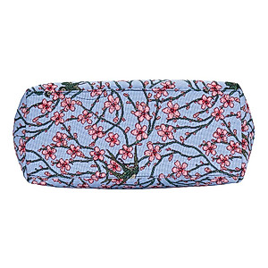 Signare Tapestry Hobo Shoulder bag Slouch Purse For Women with Blossom and Swallow Design (HOBO-BLOS)