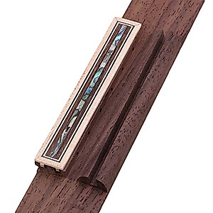 Yibuy Classical Guitar Bridge Rosewood Bone Saddle Nut Replacement w/Abalone Shell