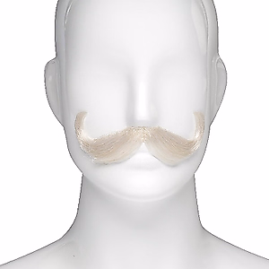 Lacey Wigs Discount Handlebar Mustache - Synthetic White