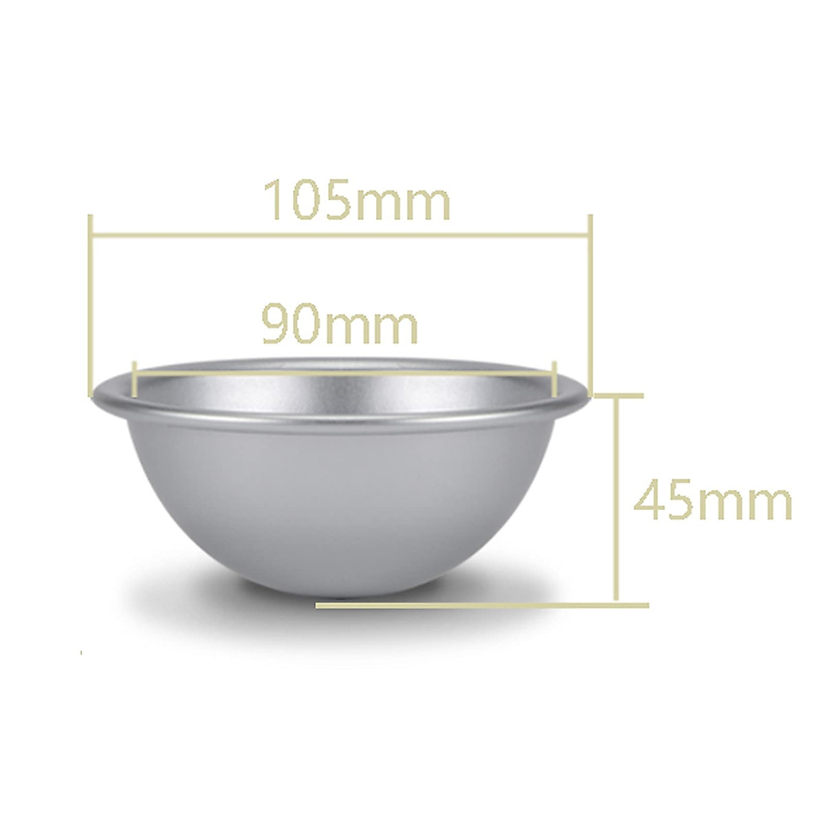 Zerodis 4Inch Semicircle Aluminum Cake Pan Hemisphere Cake Pan Sphere Cake Pan Baseball Cake Pan Sport Ball DIY Birthday Cake Pan