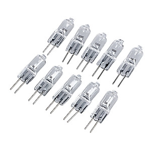 G4 5W Halogen Bulb G4 12V 5W Halogen JC T3 G4 Bi-Pin 5W Halogen Light Bulb AC/DC 12V 5W Precision Halogen Light Bulbs,Clear,10 Pack