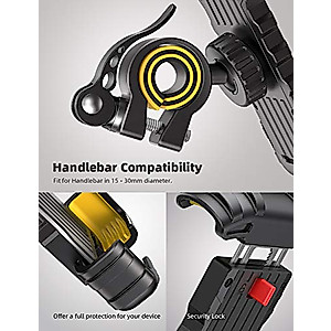 Lamicall Bike Phone Holder, Motorcycle Phone Mount - Adjustable Scooter Phone Holder for iPhone 12 Mini, 12 Pro Max, 11 Pro Max Xs XR 8 X 8P 7 7P 6S, Samsung S10 S9 S8, Huawei, All 4.7-6.8 Devices