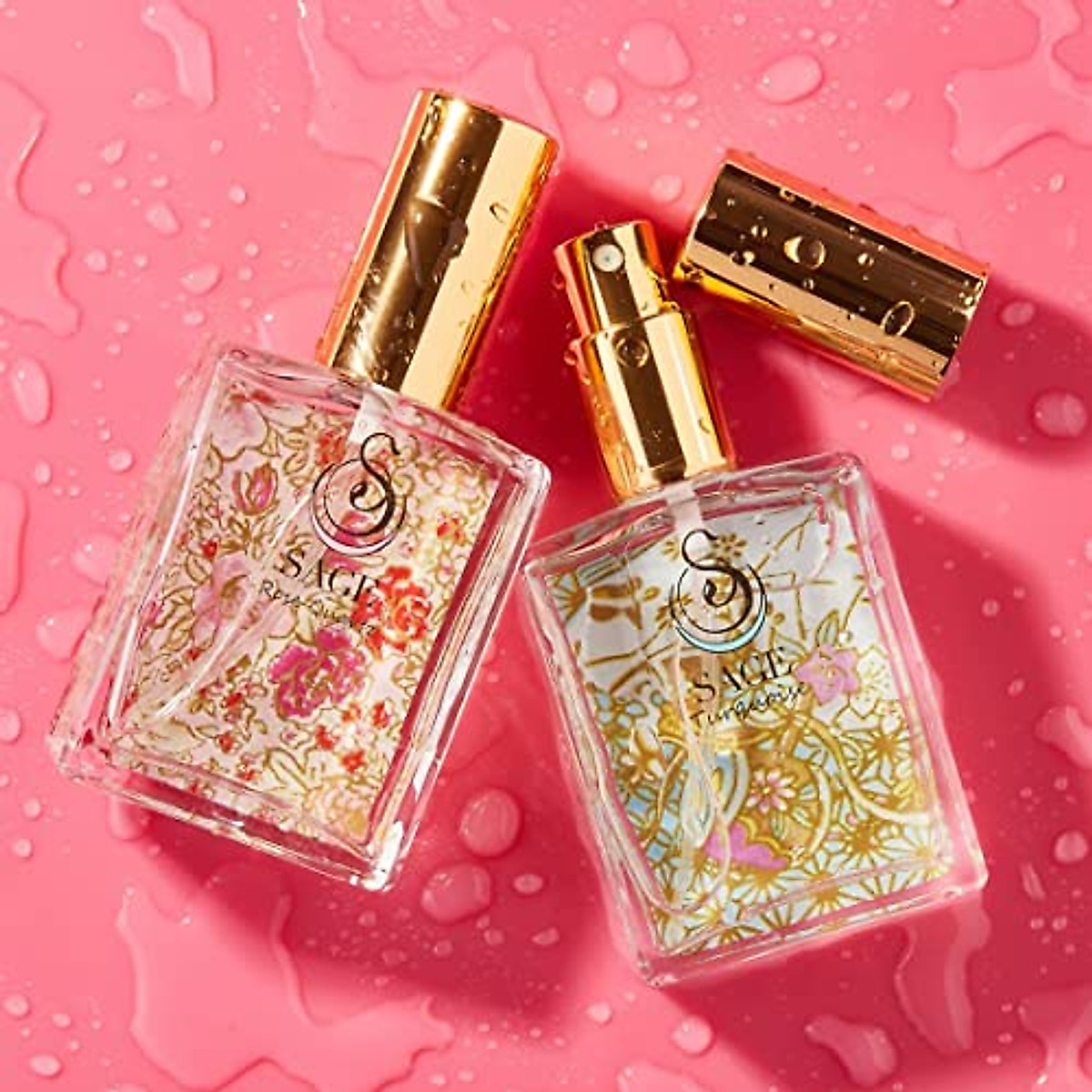 Rose Quartz Organic Eau de Toilette Spray Perfume By The Sage Lifestyle (2 Oz/59 ml) - 75% organic, 100% gorgeous- A Gemstone Perfumery, Travel Perfume, Vegan Perfume Oil - Feel Subtle Hint of White Amber, Sandalwood & Fresh Musk