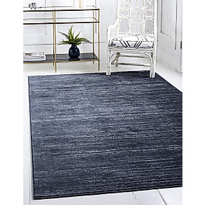 Unique Loom Jill Zarin Uptown Collection Area Rug - Madison Avenue (8' x 10' Rectangle, Navy Blue/ Ivory)