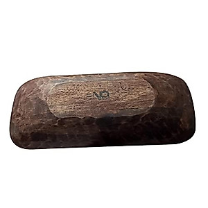 BNDPLUS Wooden Dough Bowl Antique Walnut Reddish Brown Vintage, Wood Long Dough Bowl Large, Wooden Dough Bowls, centerpiece Wood bowl L19 X W8 X H3 inch