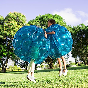 HearthSong Set of Two 36" Blue Inflatable Buddy Bumper Wearable Balls, Holds Up to 200 lbs.