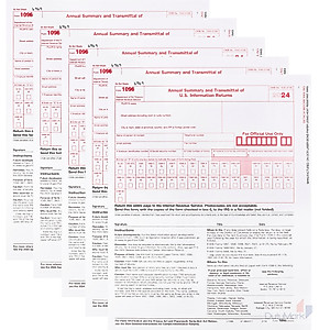 1096 Transmittal 2022 Tax Forms 25 Pack of 1096 Summary Laser Tax Forms Compatible with QuickBooks and Accounting Software