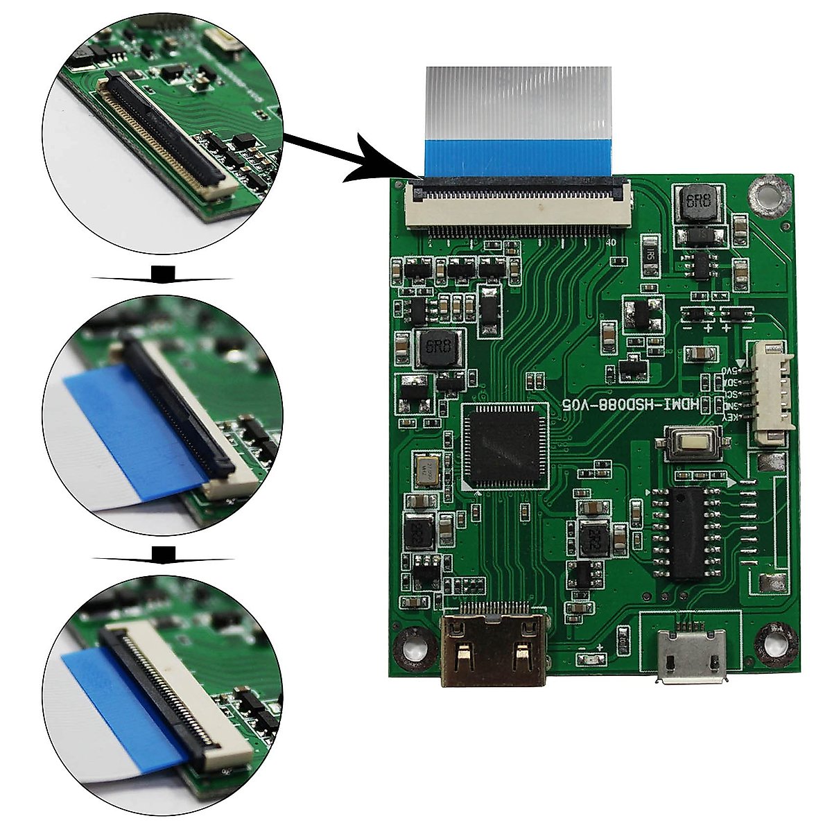 VSDISPLAY 8.8" 8.8 Inch 1920X480 LCD Screen HSD088IPW1-A00 with HD-MI to Mipi LCD Controller Board VS-HSD088