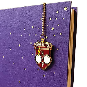Paper House Productions Harry Potter Glasses Crest Enamel Charm Chain & Clip Bookmark