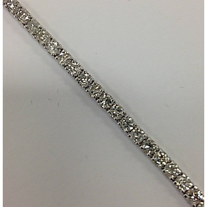 7ct Diamond Tennis Bracelet 14K White Gold Women's 7" Round Cut