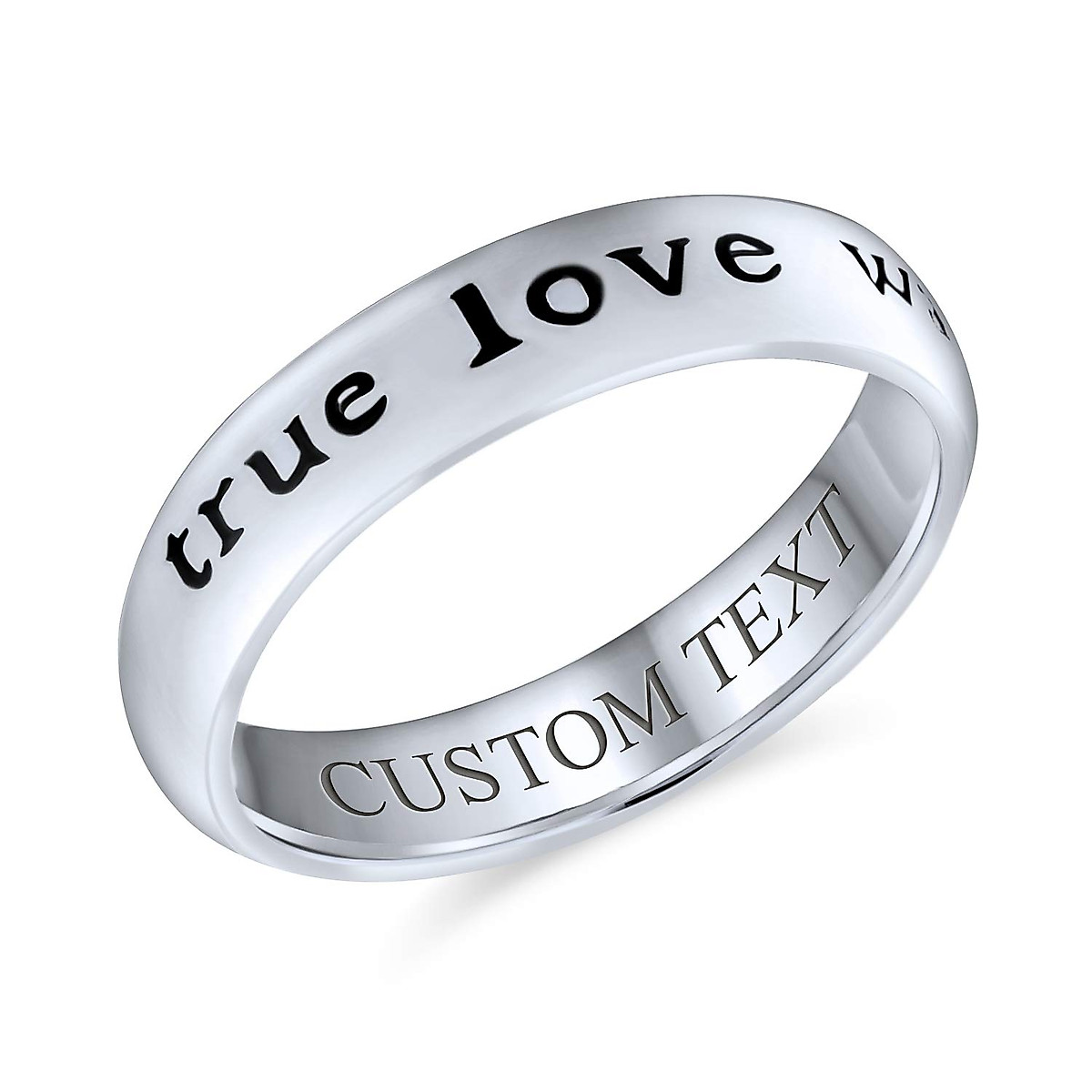Bling Jewelry True Love Waits Sterling Silver Purity Ring,Size:5