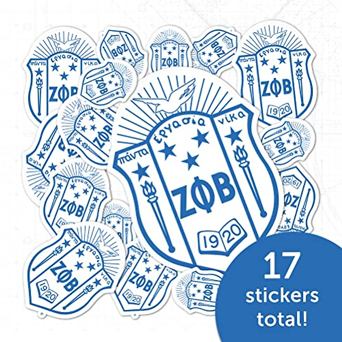 Zeta Phi Beta Sticker Vinyl Decal Laptop Water Bottle Car Scrapbook (Type 3-3)