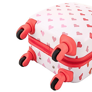 Travelers Club Kids' 5 Piece Luggage Travel Set, Hearts