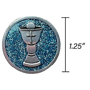 Cathedral Art First Holy Communion with Color Fill Pocket Token, 1-1/2-Inch