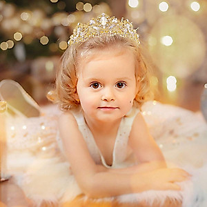 NODG Gold Tiaras Crowns for Women Girls Tiara with Comb Baroque Crystal Crowns for Bridal Queen Princess Girls at Wedding Birthday Pageant Party