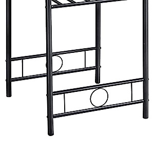 Topeakmart 3 Piece Kitchen Table Set - Dining Table Sets for 2 - Compact Table and Chairs w/Steel Frame & Shelf Storage for Small Spaces, Apartment,Bistro - Drift Brown