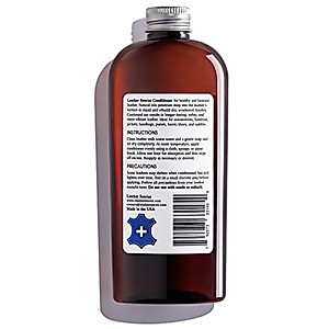 Leather Rescue Conditioner and Restorer for Jackets, Shoes, Bags, Purses, Car Seats, and Furniture - Non-Toxic and Made in USA - 8.5 oz