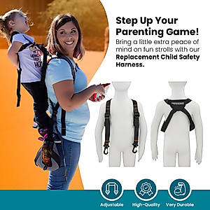 Piggyback Rider Child Safety Harness - Spare or Replacement for Standing Child Carrier Kids Safety Harness - Unisex Safety Harness for Kids - Fits 2 to 4 Years Old - for Travel, Events & More