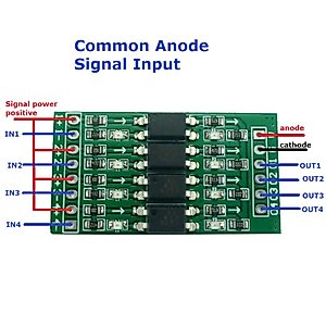 4ch in 5V Out 3.3V Digital Logic Level Conversion Module PNP/NPN to NPN Optical Isolation Board (4)